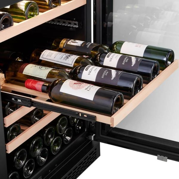 CELLA W46S-BLACK | 46 Bottle Dual Zone Wine Fridge