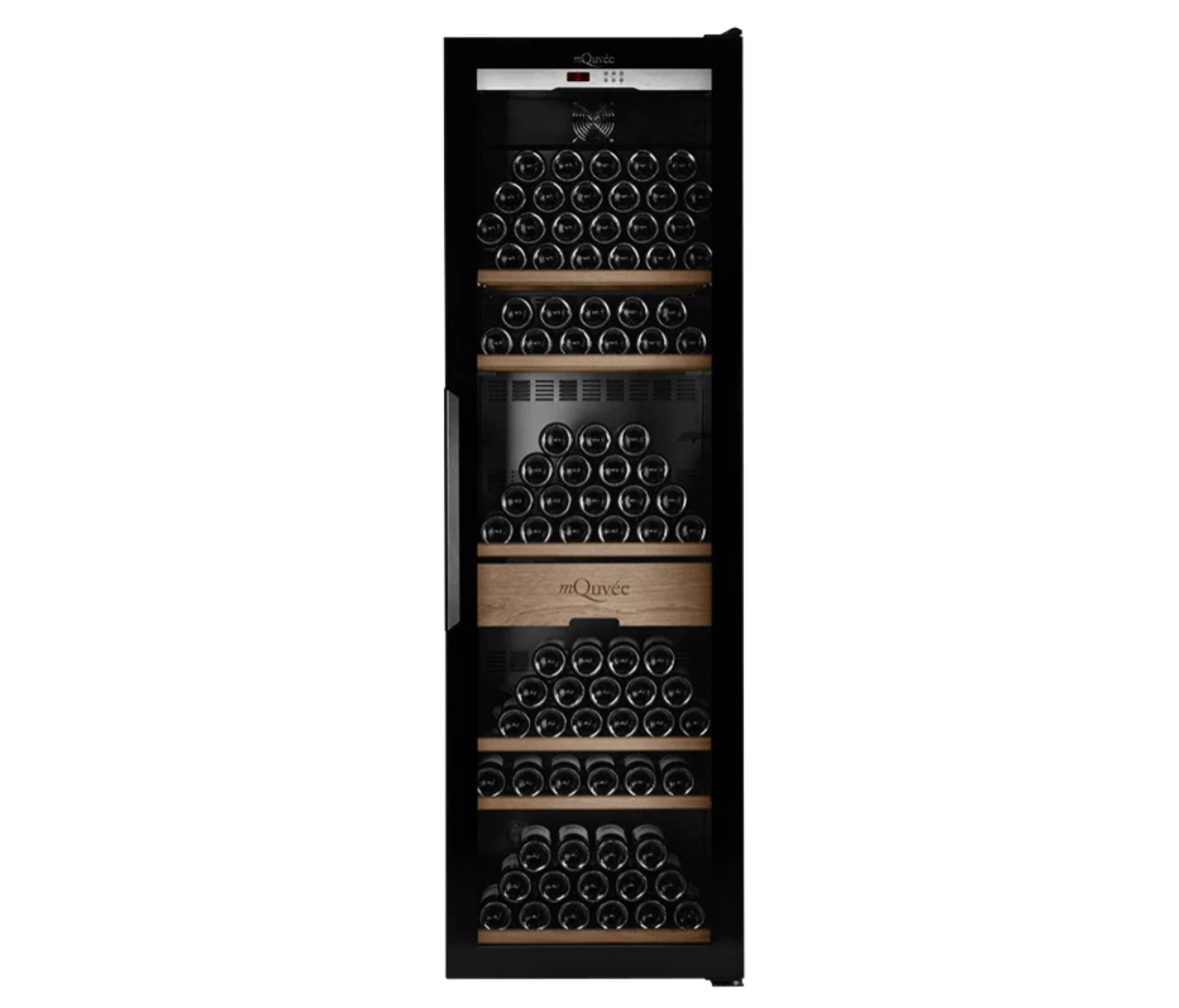 mQuvée WineStore 800 Black Glass | 210 Bottle Single Zone Wine Cabinet